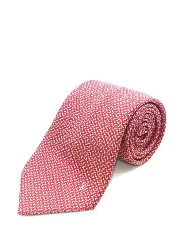 LOUIS VUITTON All-over Pattern Tie - Red