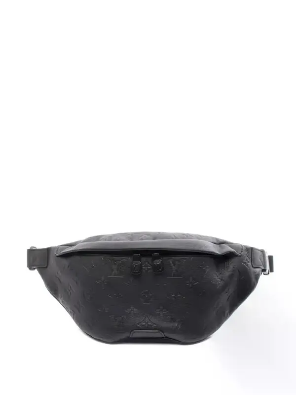 LOUIS VUITTON 2010s Pm Discovery Monogram Leather Belt Bag - Black