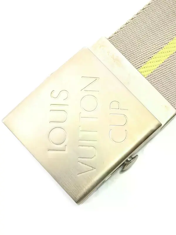LOUIS VUITTON 2010s Cup 2003 Logo-plaque Belt