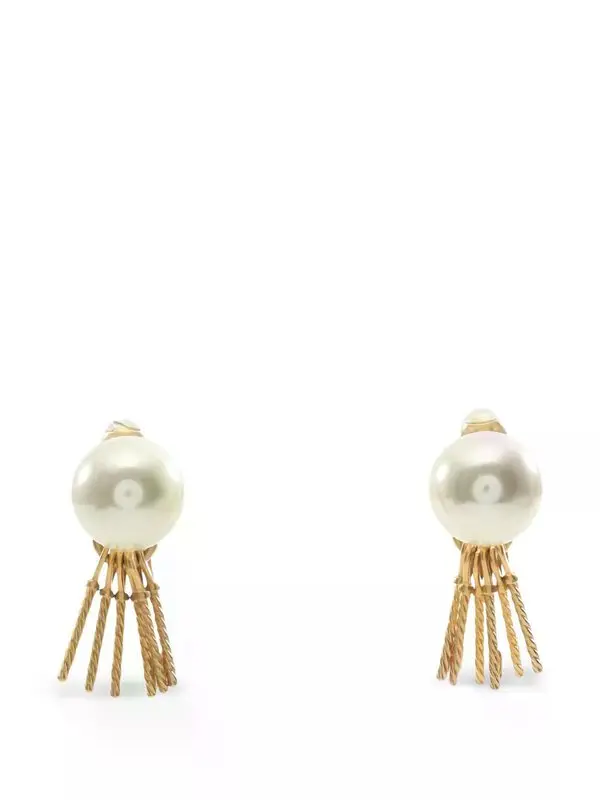 Dior J'adior Key-detail Earrings - White