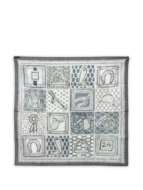 Hermès 2010s 65 Carré Le Boubou Scarf - Grey