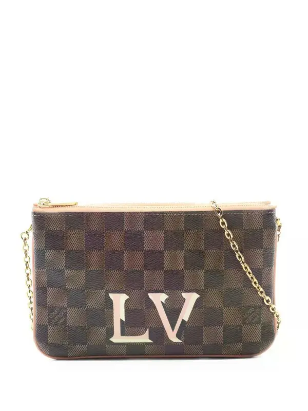 LOUIS VUITTON Chain-strap Double-zip Crossbody Bag