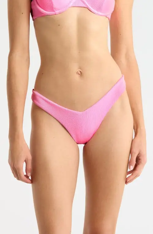 KULANI KINIS Y-cut Cheeky Bikini Bottoms - Fairy Floss