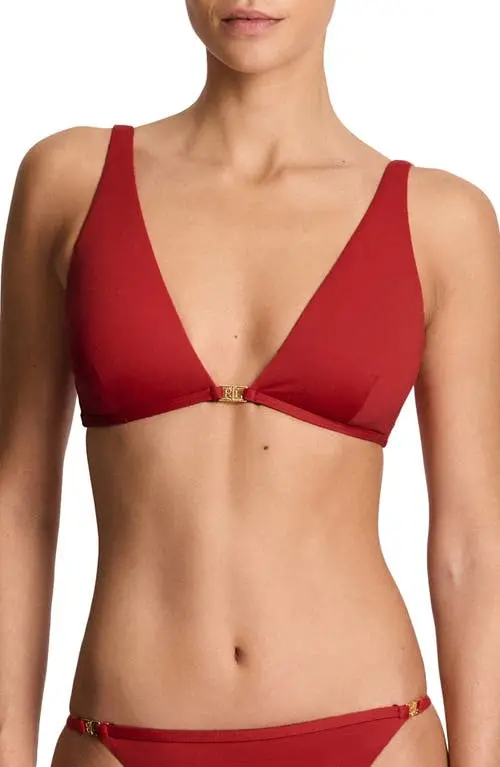 Ralph Lauren Triangle Bikini Top - Cruising Red