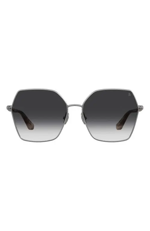 STUART WEITZMAN 60mm Embellished Sunglasses - Ruthenium/dark Grey Sf