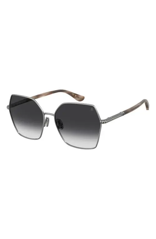 STUART WEITZMAN 60mm Embellished Sunglasses - Ruthenium/dark Grey Sf