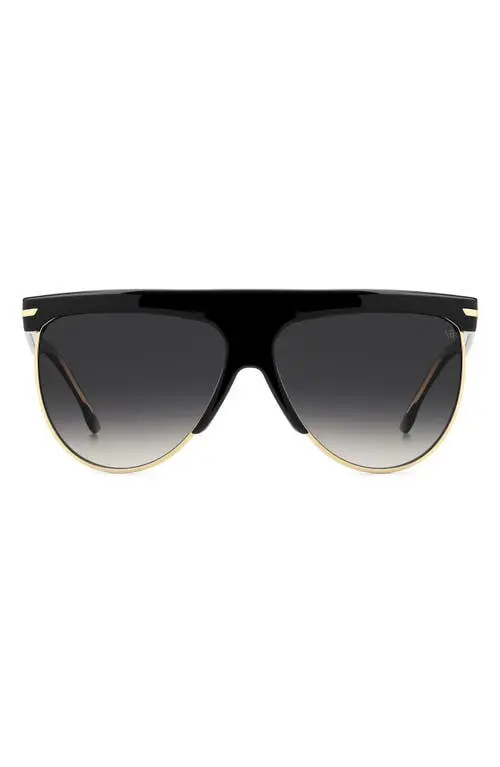 Victoria Beckham 65mm Oversized Pilot Sunglasses - Black/dark Grey Sf