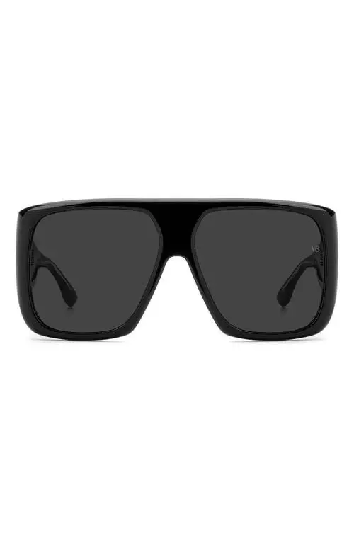 Victoria Beckham 60mm Flat Top Sunglasses - Black/grey