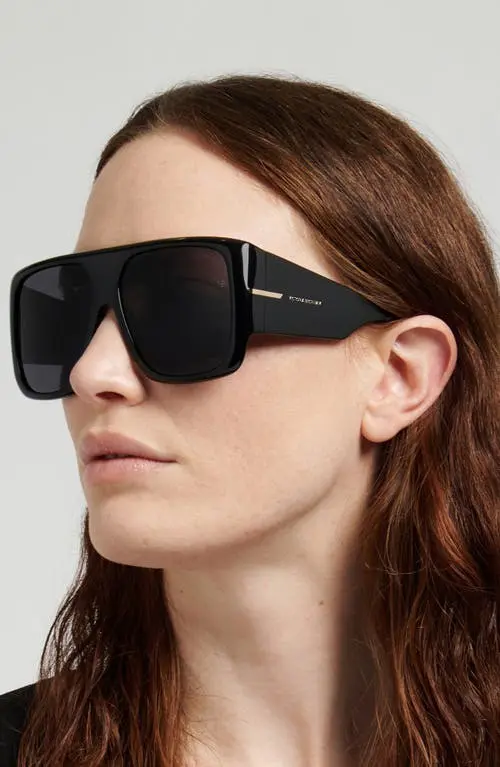 Victoria Beckham 60mm Flat Top Sunglasses - Black/grey