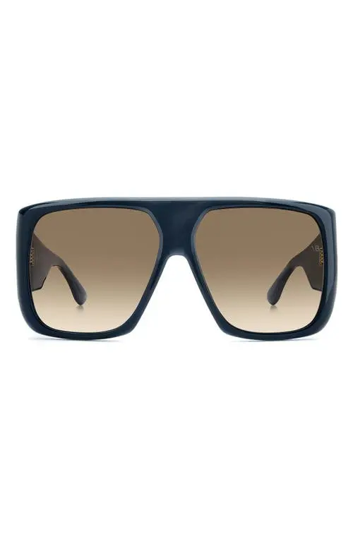 Victoria Beckham 60mm Flat Top Sunglasses - Marble Blue/brown Sf