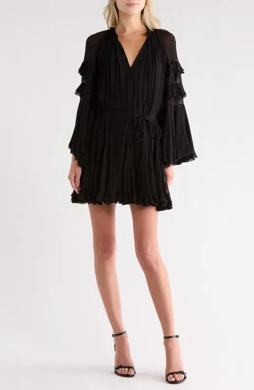 Alice + Olivia Adaline Ruffle Long Sleeve Minidress