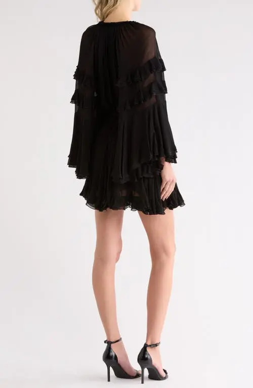 Alice + Olivia Adaline Ruffle Long Sleeve Minidress