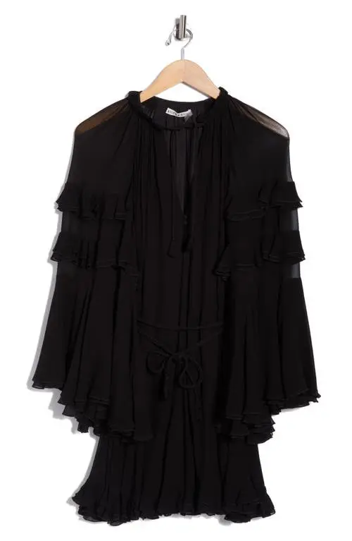 Alice + Olivia Adaline Ruffle Long Sleeve Minidress