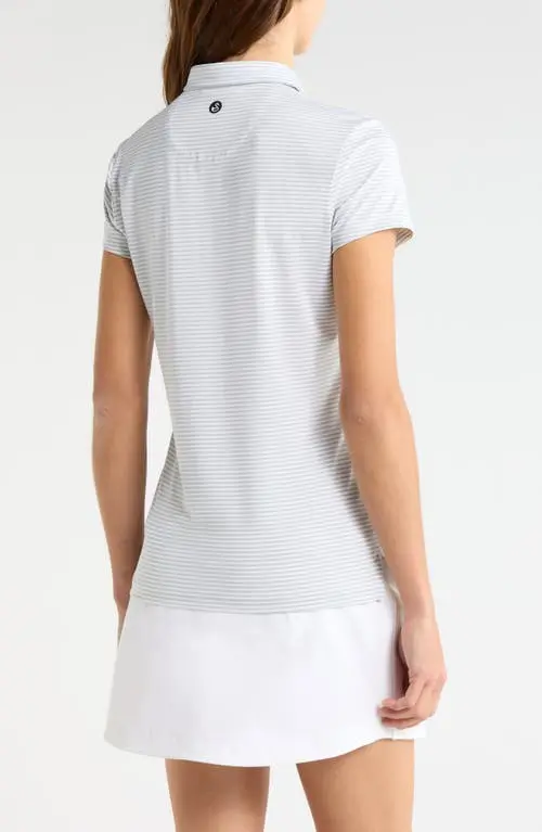 SWANNIES Kayla Polo Top - Glacier White