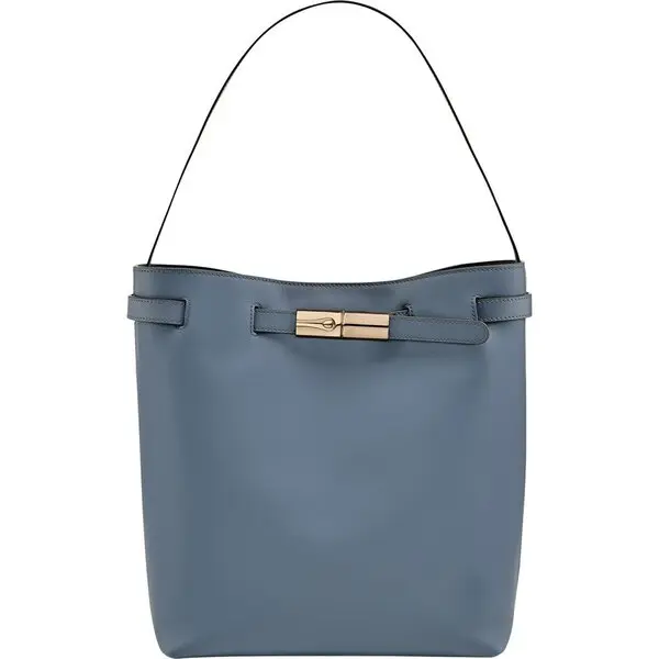 Longchamp Le Roseau Smart Leather Hobo Bag - Slate