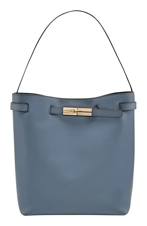 Longchamp Le Roseau Smart Leather Hobo Bag - Slate