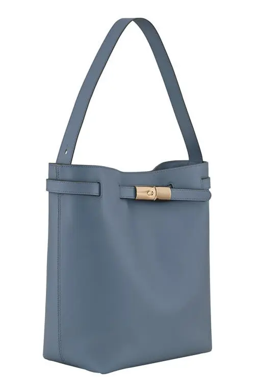 Longchamp Le Roseau Smart Leather Hobo Bag - Slate