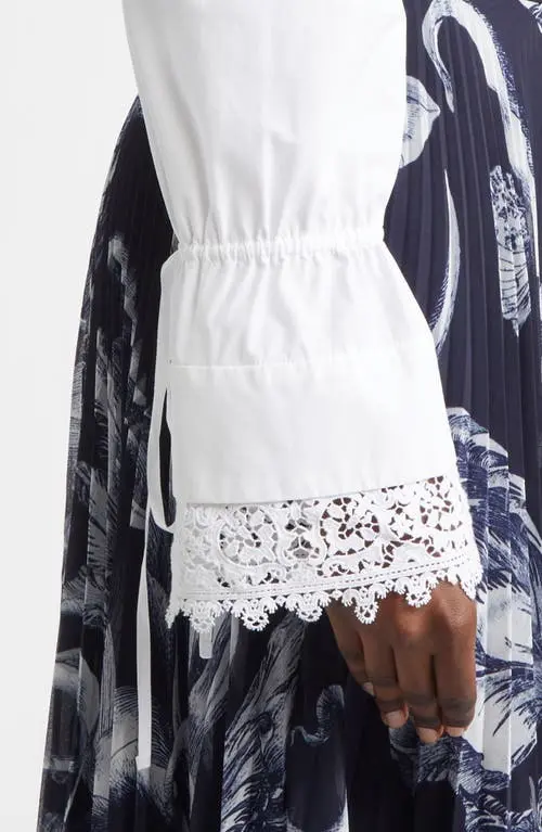 Erdem Tie Cuff Cotton Button-up Shirt