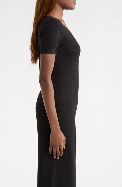 Emporio Armani Textured Cotton T-shirt