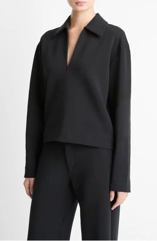 Vince Collared Half-zip Top