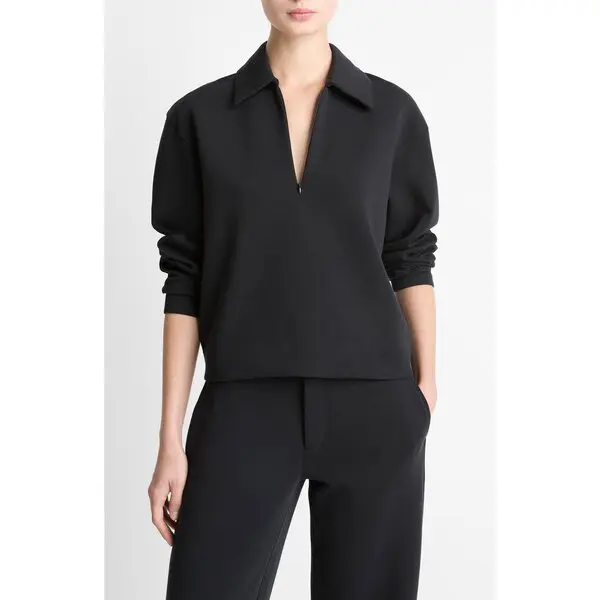 Vince Collared Half-zip Top