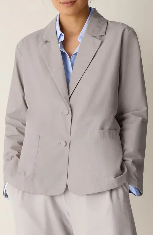 Eileen Fisher Organic Cotton Blend Blazer - Dove