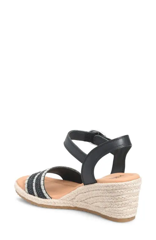 SOFFT Inez Ii Espadrille Platform Wedge Sandals - Black