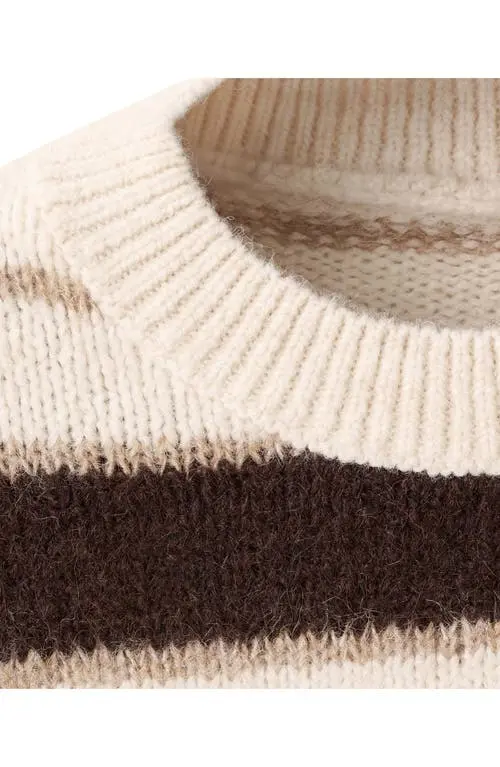 Mango Striped Sweater - Ecru