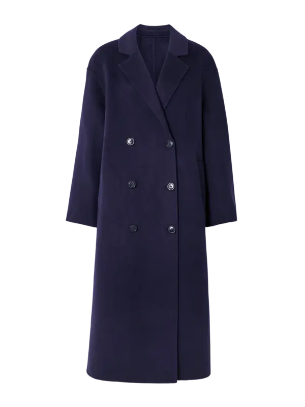 Loulou De Saison Borneo Double-breasted Wool And Cashmere-blend Coat - Blue