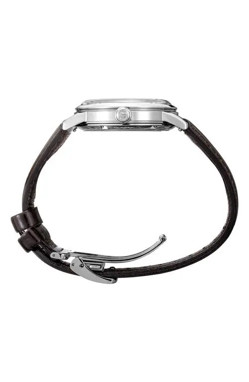SEIKO WATCHES Presage Automatic Leather Strap Watch