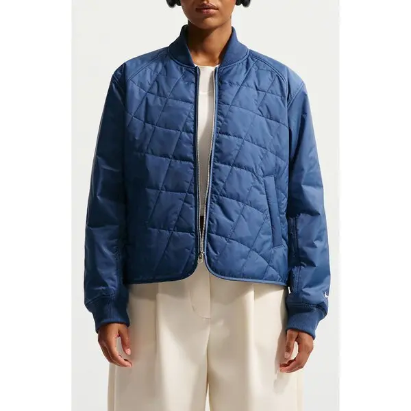 Nike Relaxed Water Repellent Quilted Jacket - Mystic Navy/sail