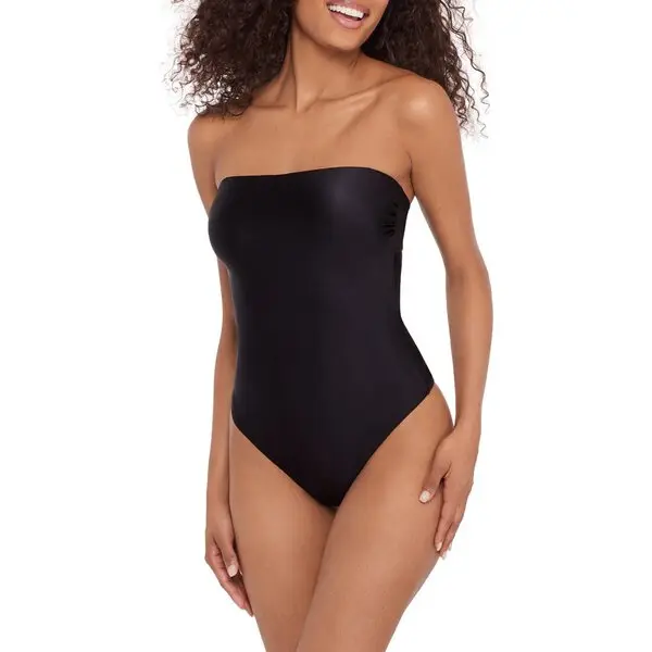 Steve Madden Open Back One-piece Swimsuit - Raven Black