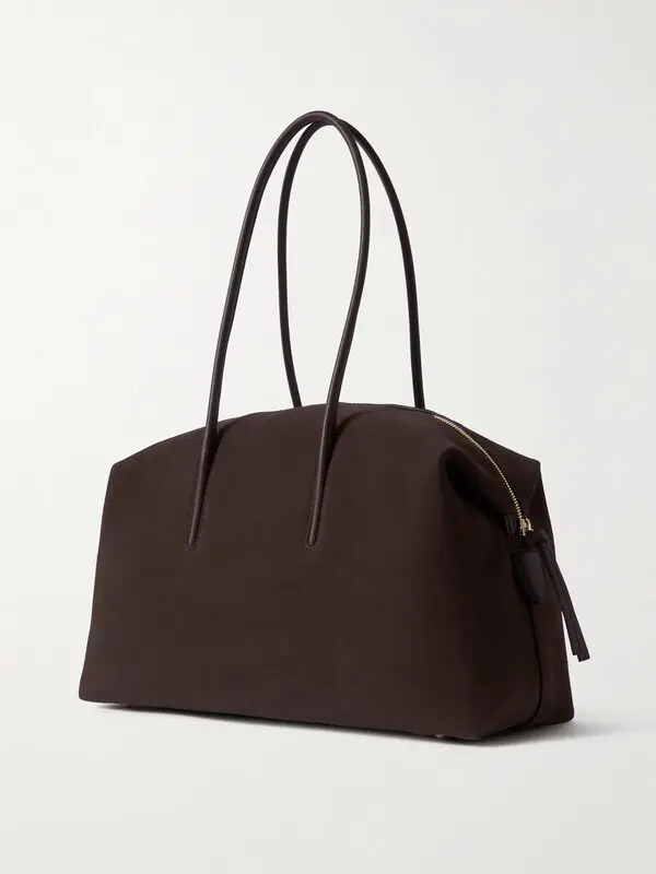 DEMELLIER Stockholm Suede Tote Bag - Brown