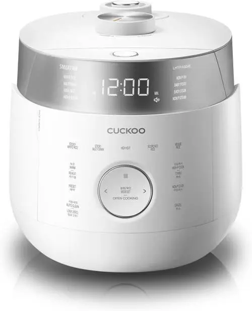 CUCKOO 6-cup Induction Heating Twin Pressure Rice Cooker With Nonstick Inner Pot - White
