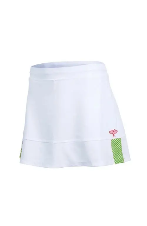 LOVE ALL TENNIS Tracy Gingham Skort - Green