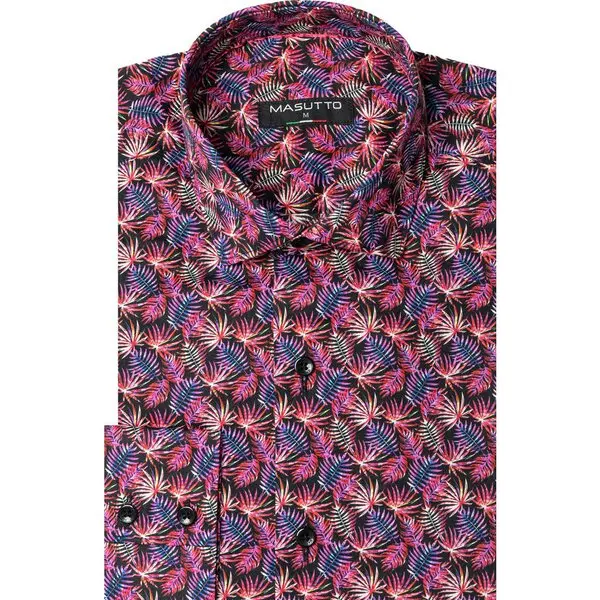 MASUTTO Adolfo Print Button-up Long Sleeve Shirt