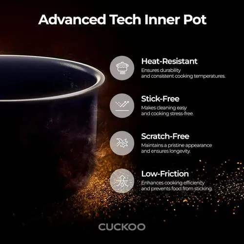 CUCKOO Rice Cooker With Nonstick Inner Pot Auto Clean