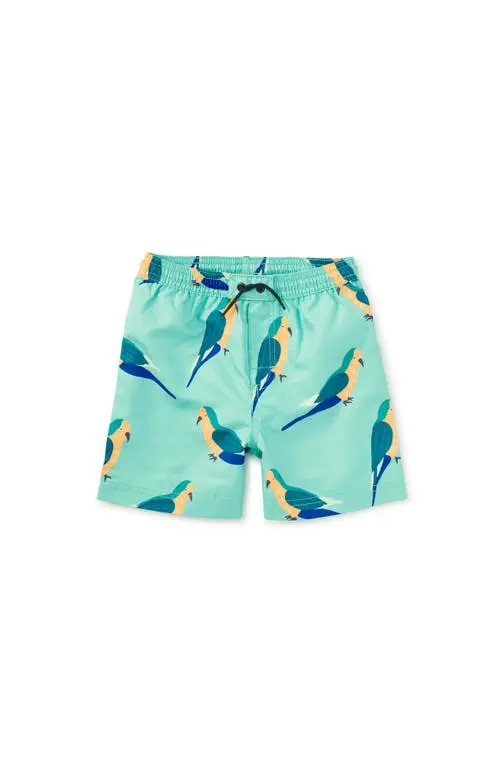 TEA COLLECTION Mid-length Swim Trunks - Monk Parakeet