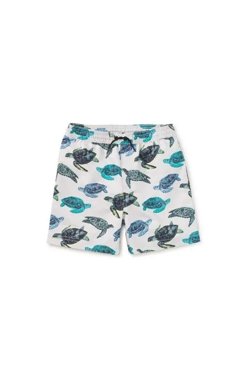 TEA COLLECTION Mid-length Swim Trunks - Pop Turtles