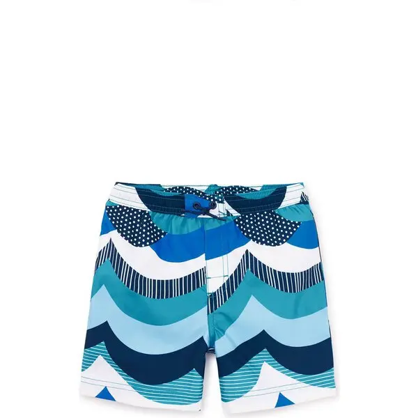TEA COLLECTION Mid-length Swim Trunks - Scallop Waves