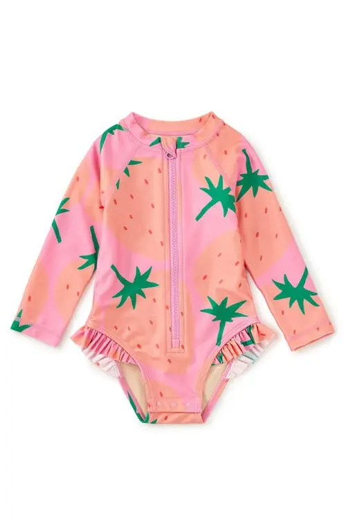 TEA COLLECTION Printed Rash Guard Swimsuit - Fresas Favoritas