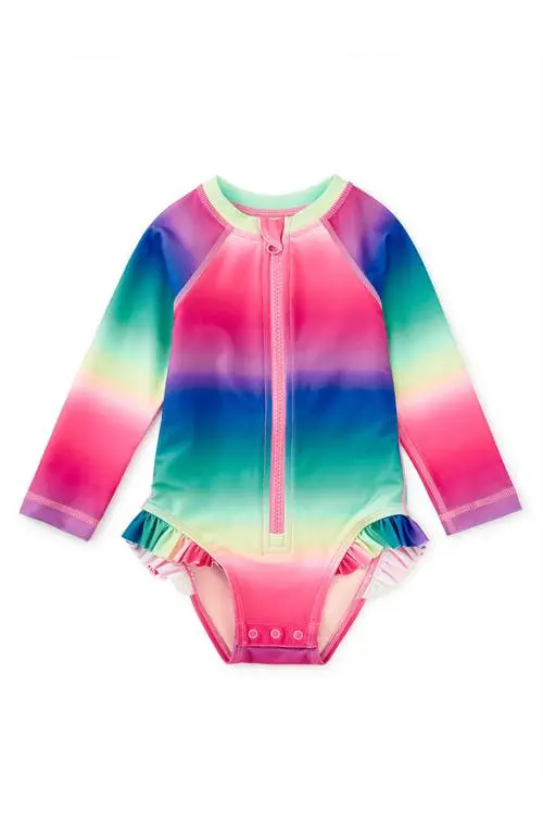 TEA COLLECTION Printed Rash Guard Swimsuit - Rio De Janeiro Rainbow