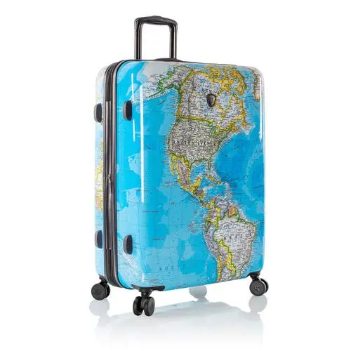 HEYS Journey 3g 30-inch Fashion Spinner® Luggage - Blue Maps