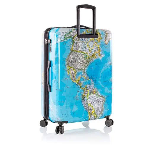HEYS Journey 3g 30-inch Fashion Spinner® Luggage - Blue Maps