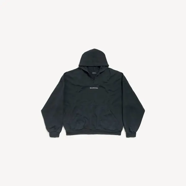 Balenciaga Back Polo Hoodie - Black