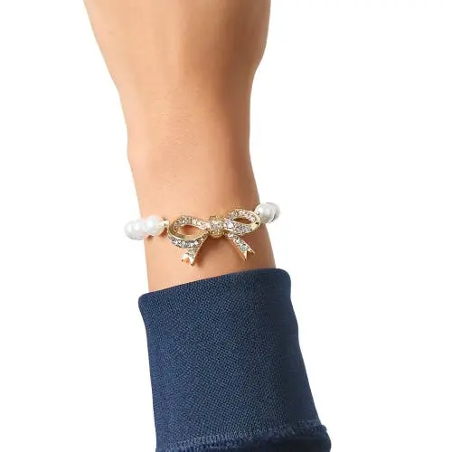 Juicy Couture Pearl Bracelet With Pave Bow