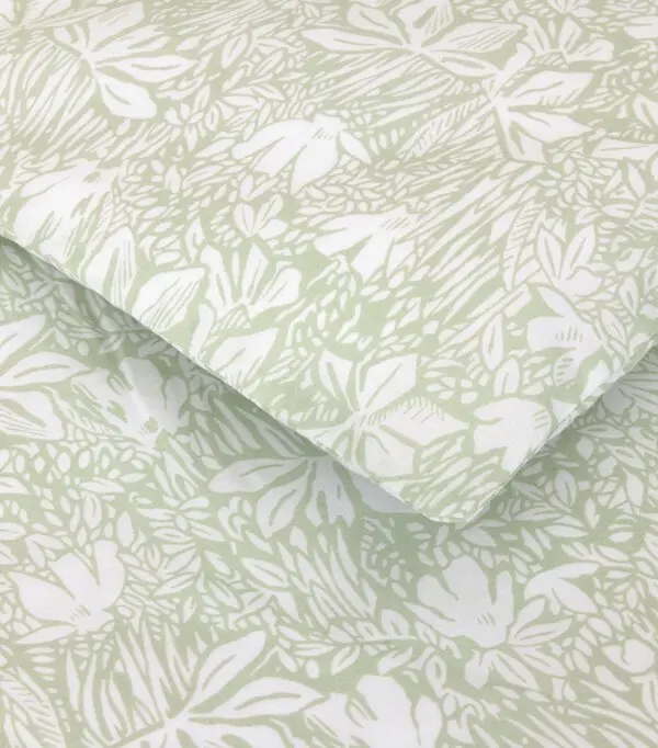 YVES DELORME Capri Amande Duvet Cover - Green