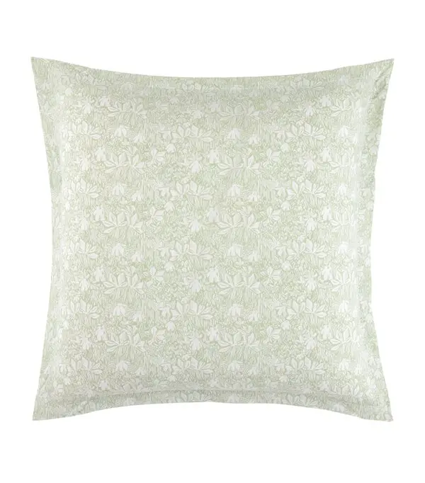 YVES DELORME Capri Amande Square Oxford Pillowcase - Green