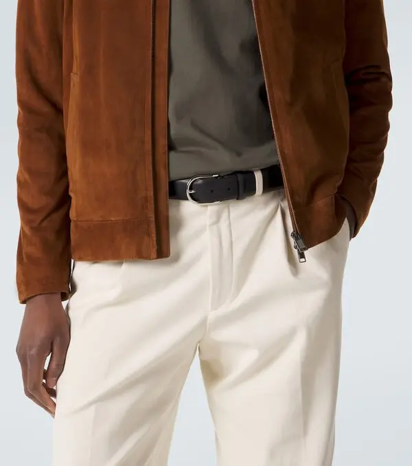 Brioni Leather Belt - Black