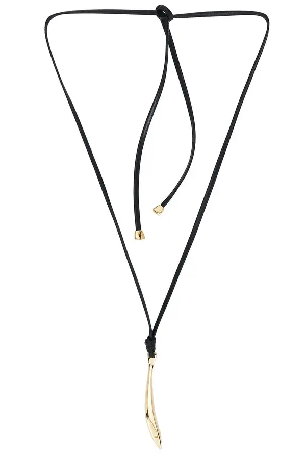 Bottega Veneta Sardine Leather Necklace - Nero